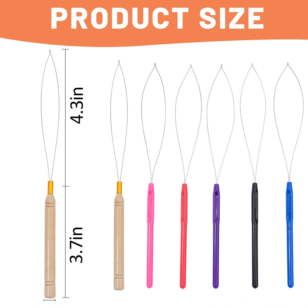 Micro Beads Hair Extensions Pulling Needle Tool Hook For I tip Ring ...