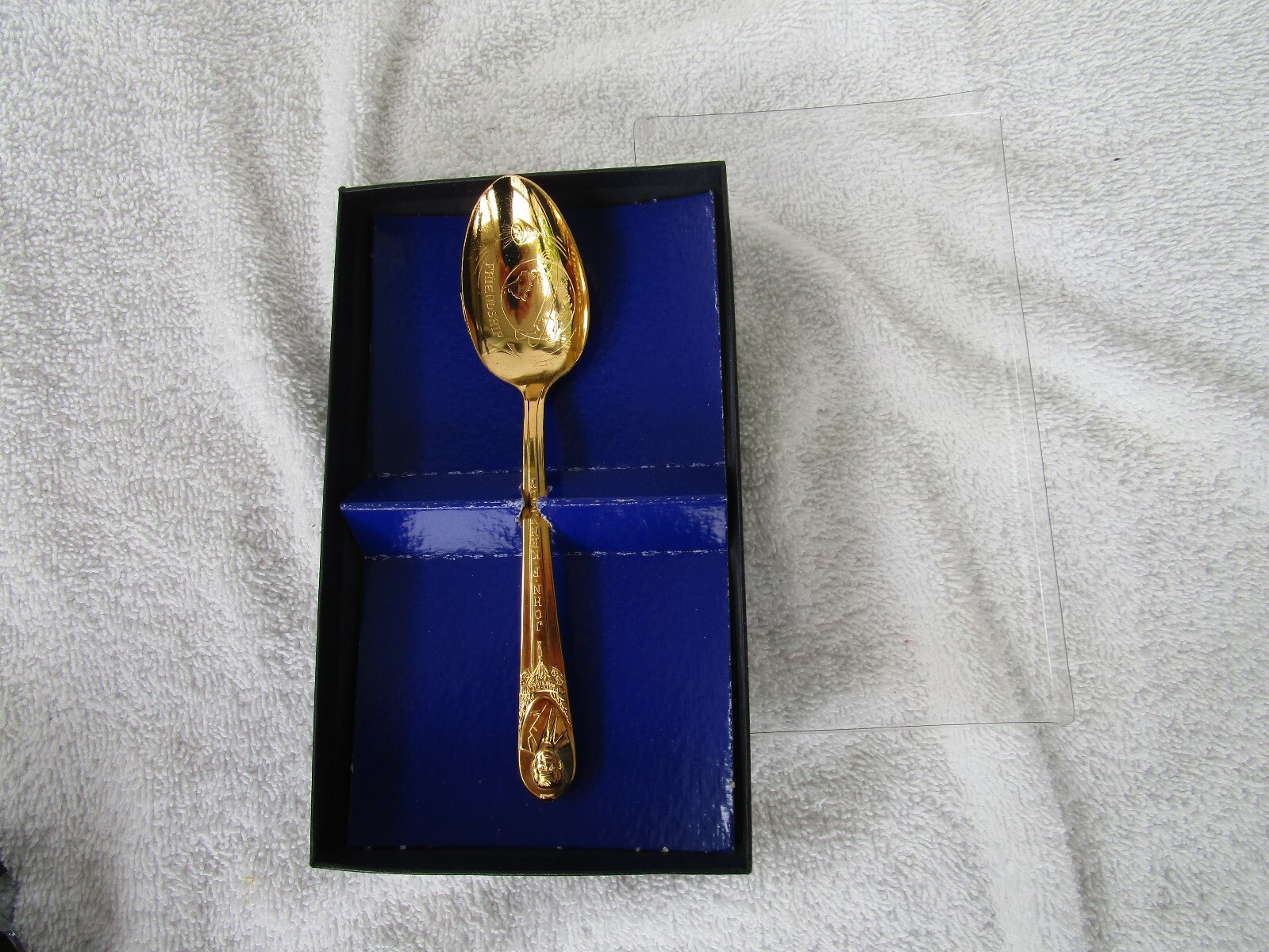 John F. Kennedy Space Capsule FRIENDSHIP USA Souvenir Spoon WM Rogers ...