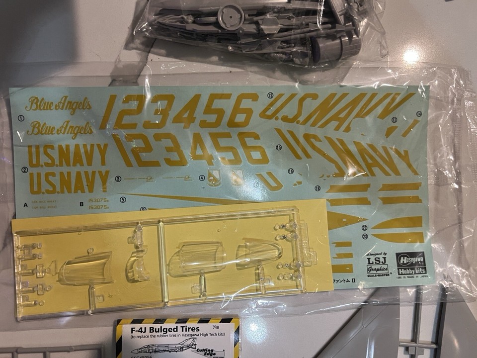 Hasegawa 1/48 Airplane Kit Extra Resin Parts Blue Angels F-4J Phantom ...