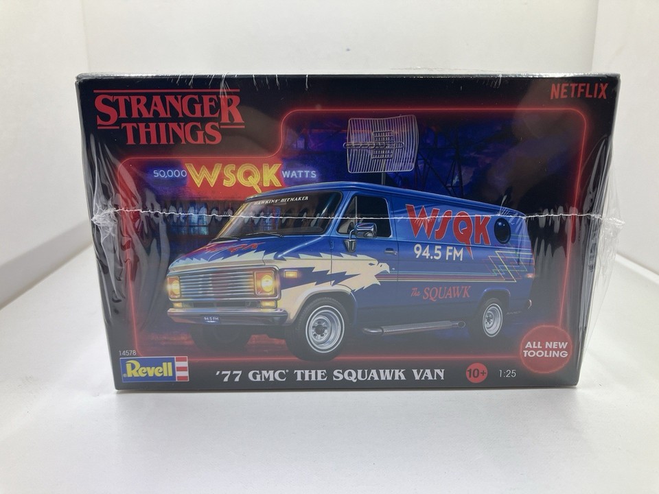 Revell Stranger Things 1977 GMC Van WSQK Squawk Van 1/24 Scale Model ...