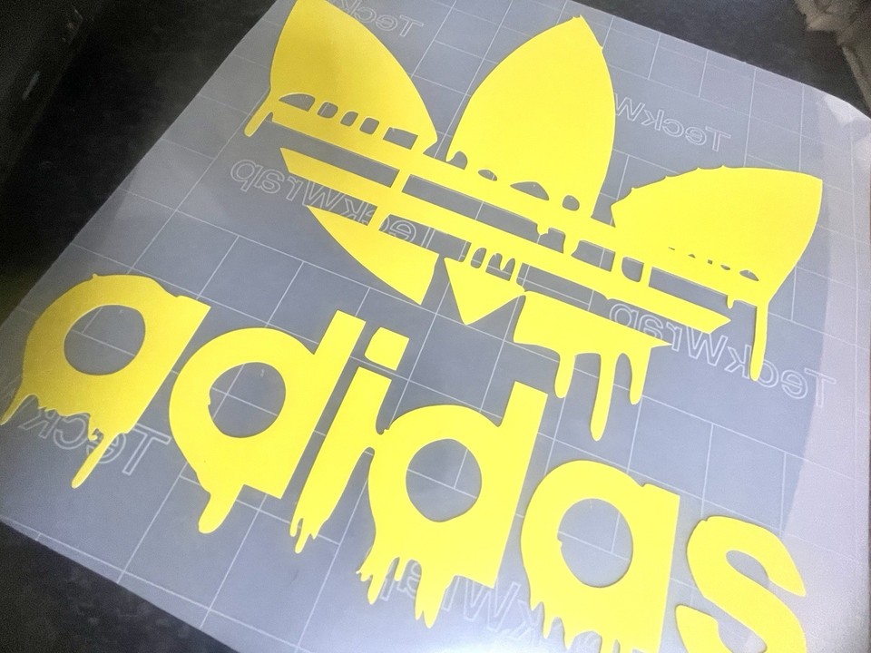 Adidas Logo Dripping Adidas Logo Vinyl Decal Car Window Decor Laptop ...