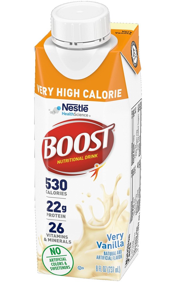 Boost Very High Calorie Nutritional Drink Pack of 12 Vanilla 8 Fl Oz ...