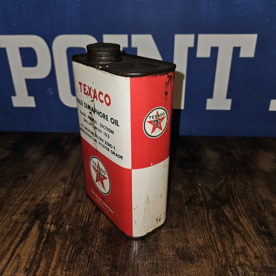 Texaco Pale Semaphore Oil Can For Railroad Signals | eBay