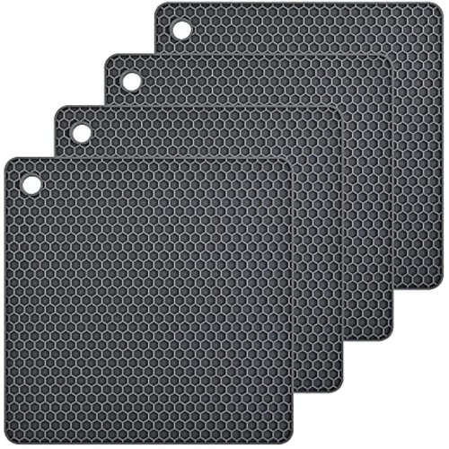 Silicone trivet pot mat for countertop trivest pads heat resistant tab ...