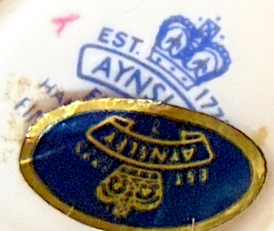 Aynsley England Bone China Floral Posy Bouquet Roses Figurine 2.5” Hand ...