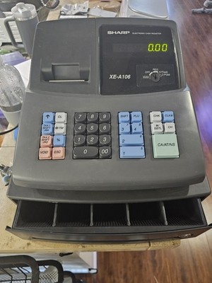 Sharp Electronic Cash Register XE-A106 w/Register Key No Drawer Key ...