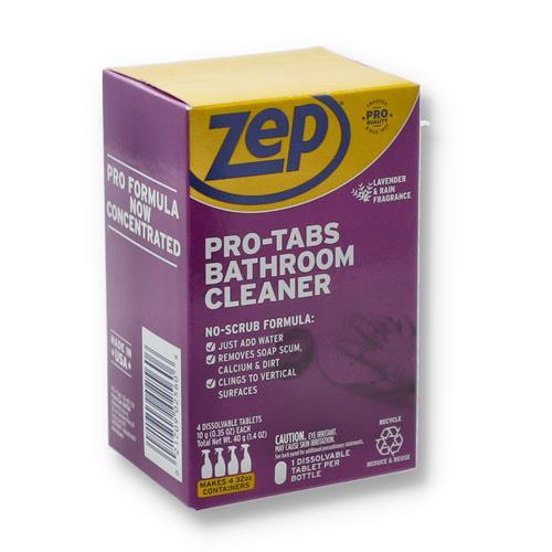 Zep PRO-TABS Bathroom Cleaner Dissolvable 4 Tablets Just Add Water ...