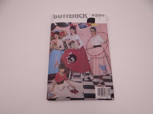 Butterick 4286 Misses SZ 6 8 1012 14 18 Top Skirt Pattern Poodle Skirt ...