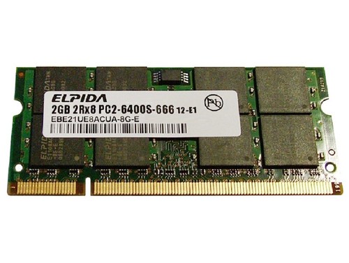 2GB DDR2 Laptop Memory SODIMM PC2-6400S 800mHz Elpida EBE21UE8ACUA-8G-E ...
