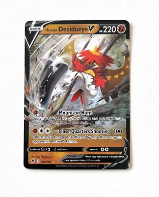 Hisuian Decidueye V 083/189 Astral Radiance Pokemon Card NM | eBay