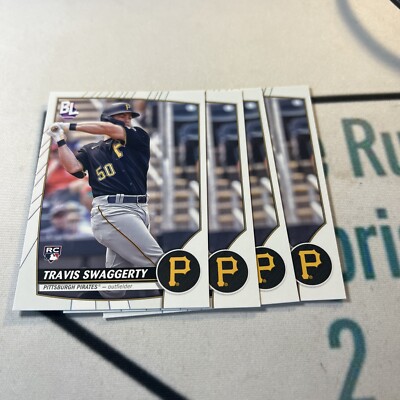 (4) Travis Swaggerty 2023 TOPPS BIG LEAGUE ROOKIE LOT #14 PITTSBURGH ...
