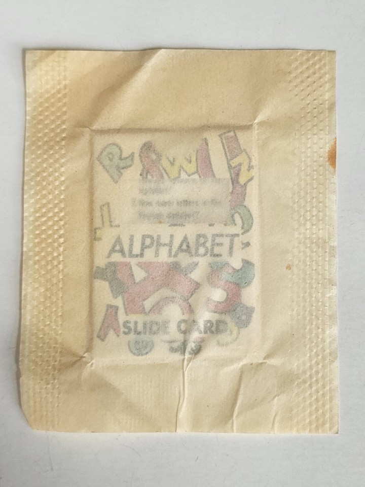 1976 Vintage Premium Cracker Jack Prize Alphabet Slide Card Toy | eBay