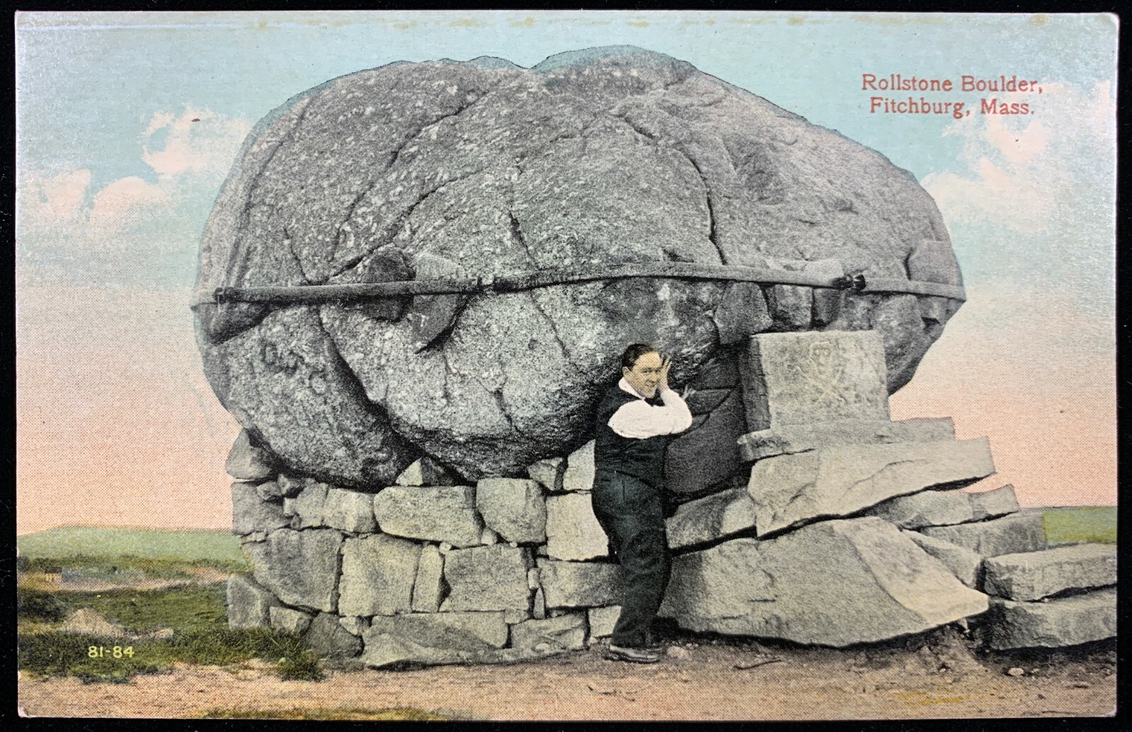 Mt. Rollstone Boulder Fitchburg MA Mass Massachusetts Rock No. 5022 | eBay