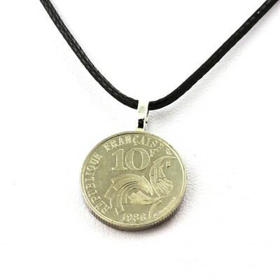 Collier pièce de monnaie France 10 francs Jimenez | eBay