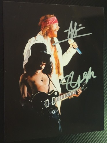 Axl Rose / Slash Guns N Roses GNR Signed 8x10 COA Autograph Photograph ...