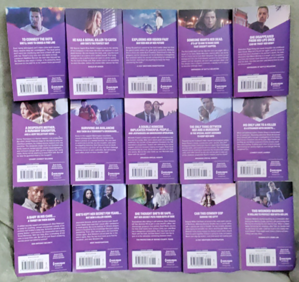 Lot of 15 Harlequin Intrigue Romance/Mystery/Suspense Books 2023 QU-53 ...