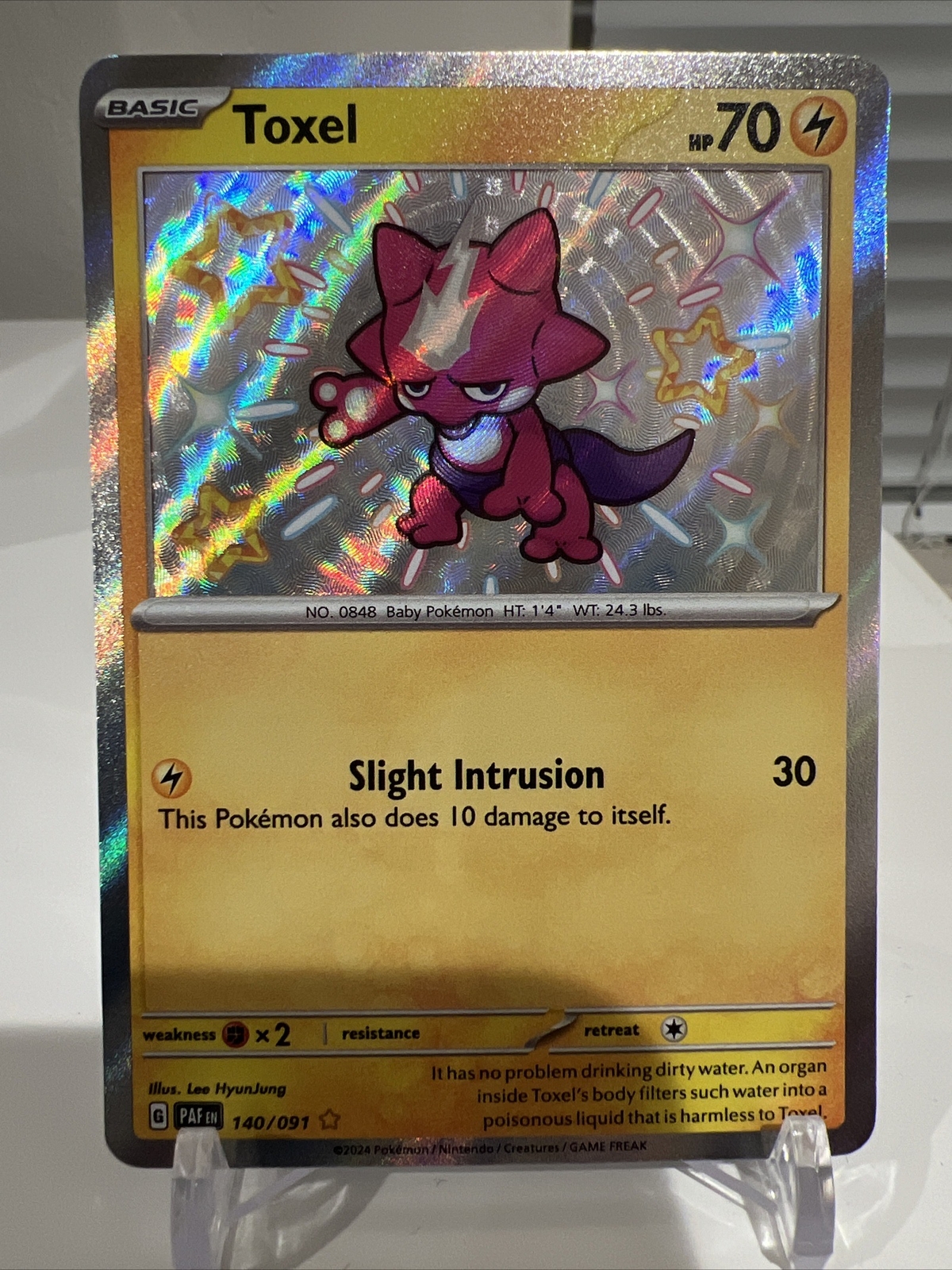 Pokemon Shiny Toxel 140/091 Shiny Rare Paldean Fates NM | eBay