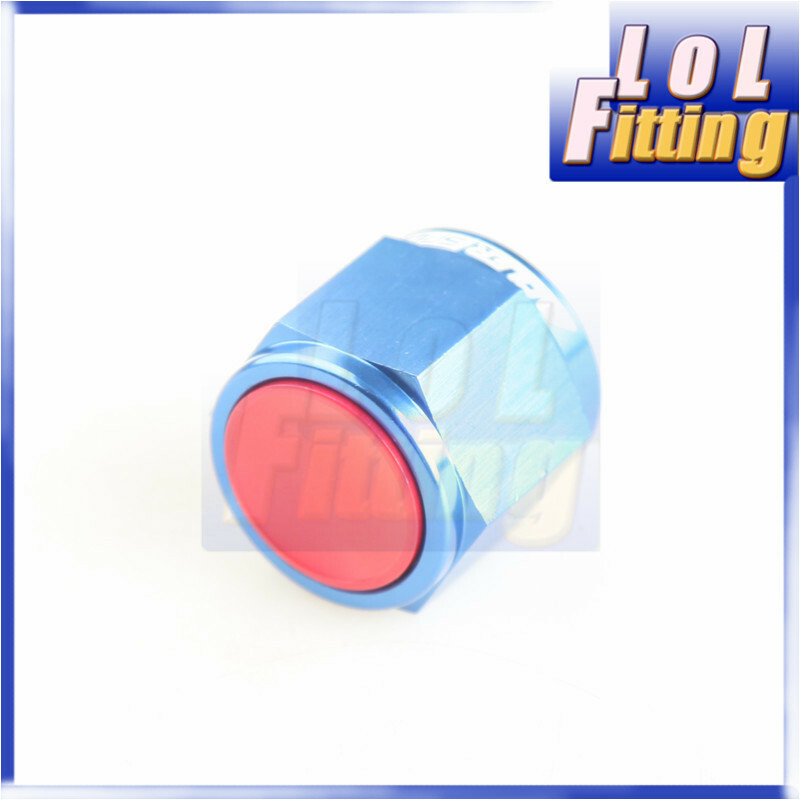 10AN -10 AN AN10 AN Flare Cap Caps Block Off Fittings Aluminum Red/Blue ...