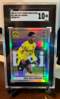 2020 Topps Merlin Chrome UCL Jude Bellingham Rookie Card RC Refractor ...