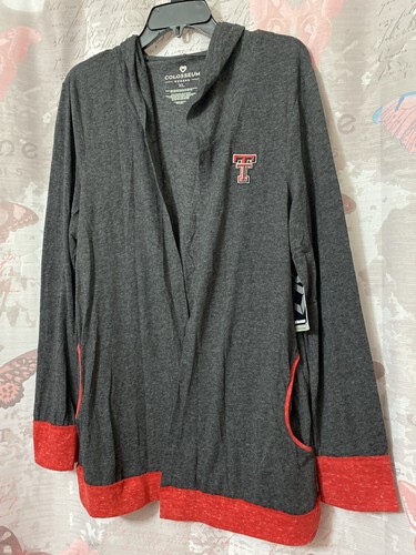 COLOSEUM Texas Tech Women’s XL Cardigan Long Sleeve Hoodie Open Sweater ...