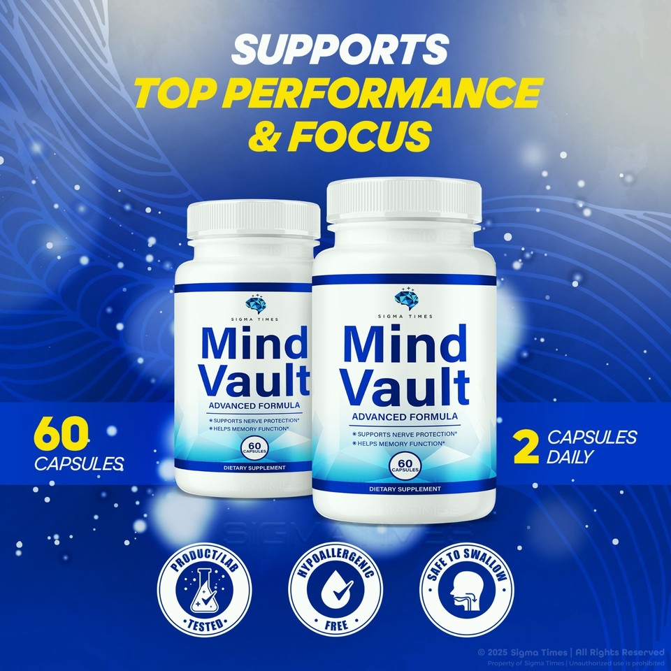 (3 pack) Mind Vault Supplement, MindVault Advanced Brain Health Support Formula | eBay