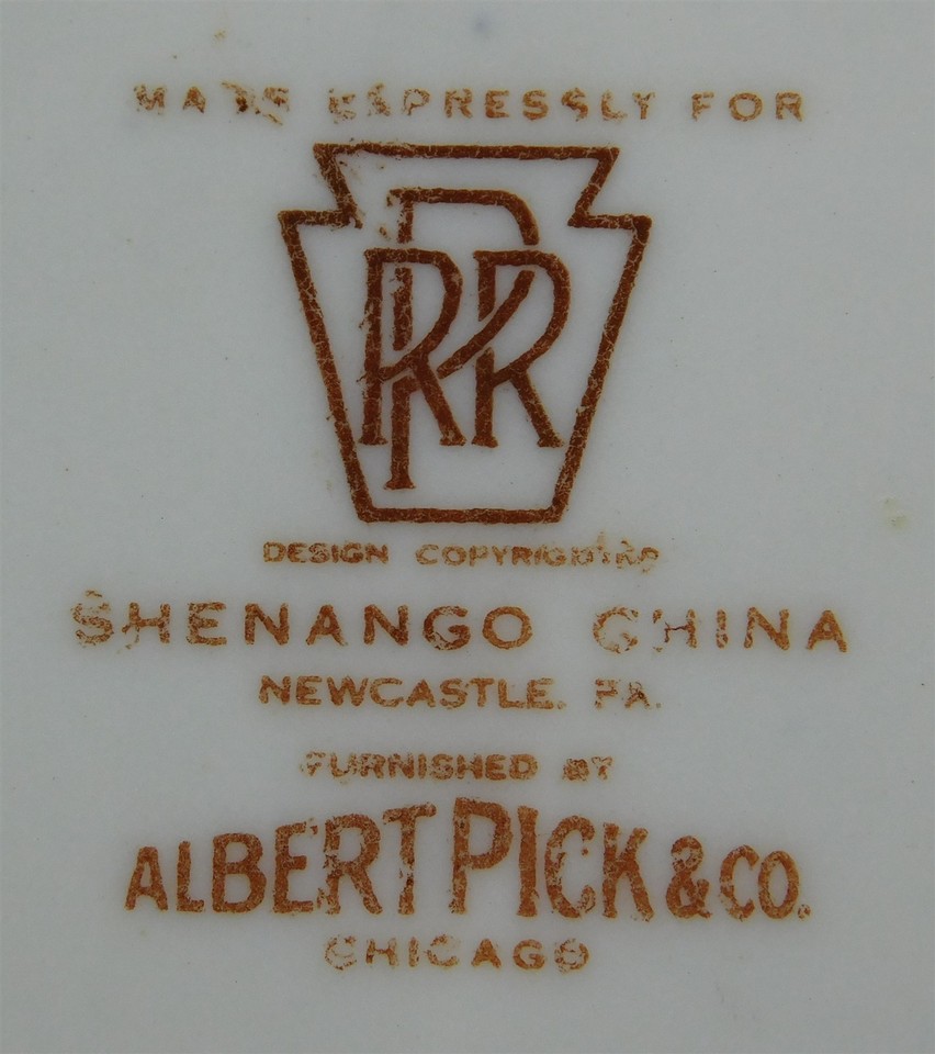 PRR Railroad China Rare Size Oval baker in the Purple Laurel Pattern 7 ...