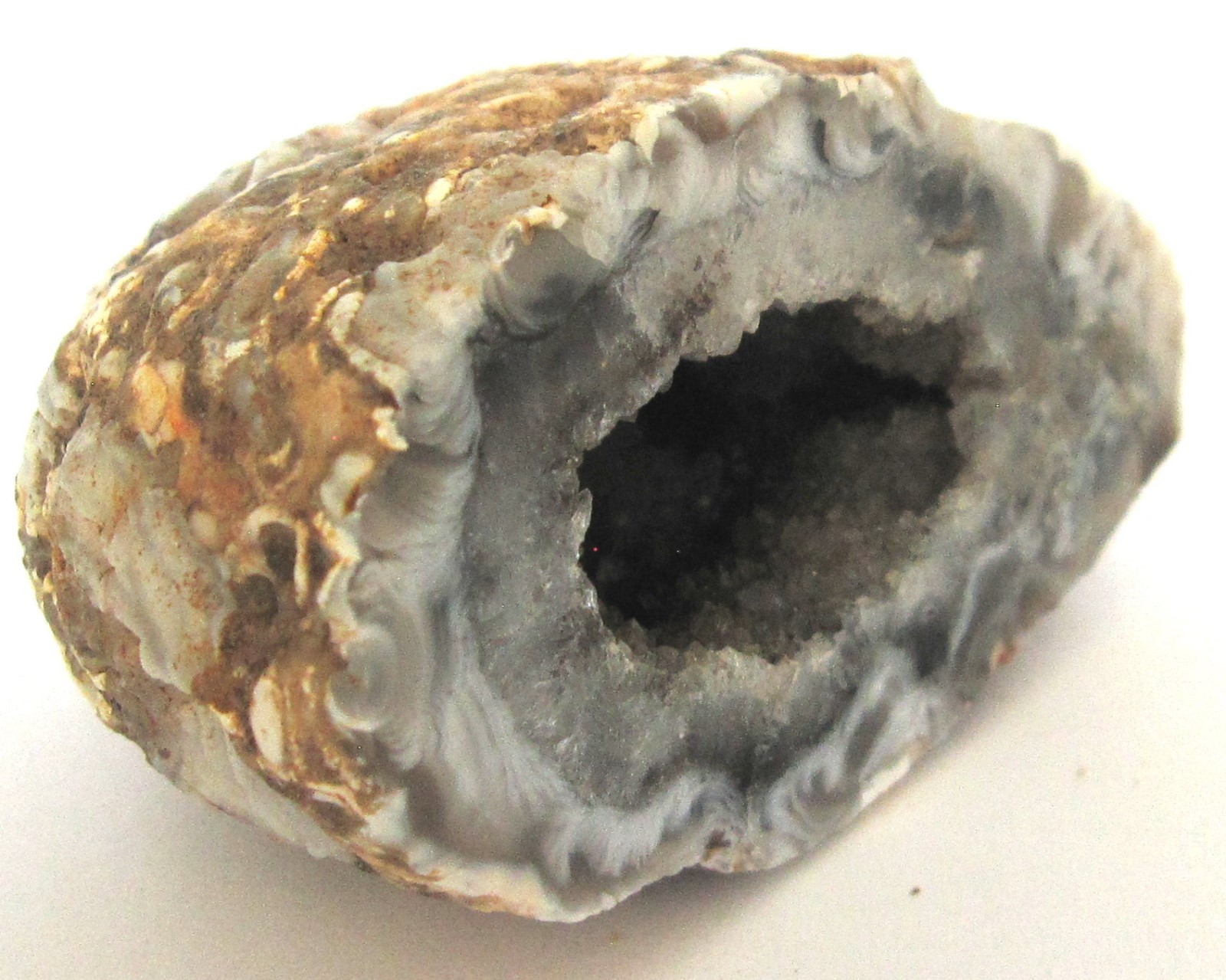 Oco Agate Geode 2.3" Quartz Crystals Brazil Gray/White Natural 130g | eBay
