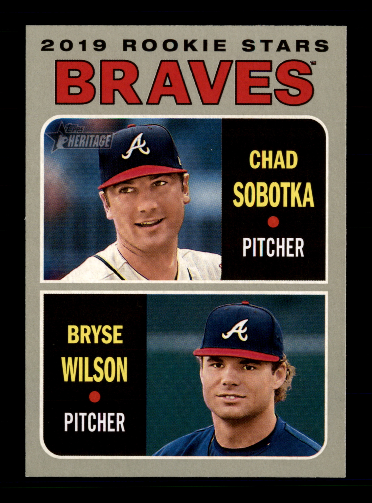 2019 Topps Heritage #172 Chad Sobotka / Bryse Wilson CPC, RC, RS ...