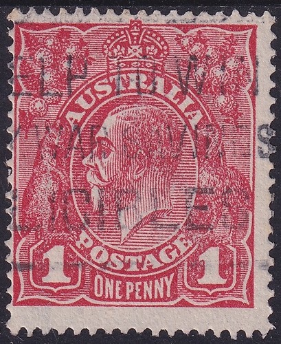Aust KGV 1d Red. Single Wmk. NICE SHADE. USED (S536) | eBay