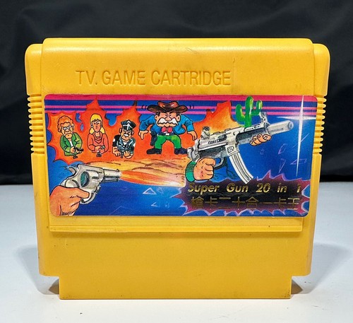 Famiclone cartridge 90`s Dendy Famicom 60 pin Nes Super Gun 20 In 1 ...
