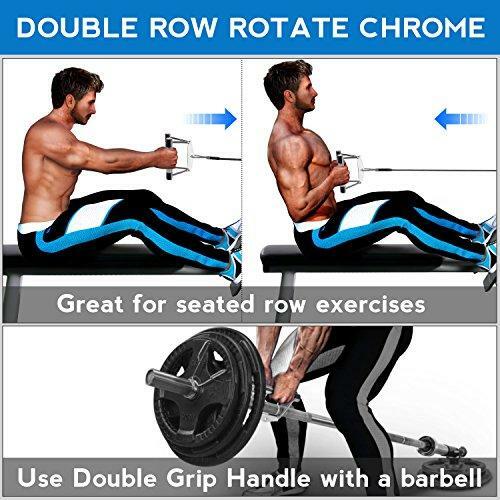 Yes4All Seated Row Double D Handle Cable Attachment – Double D Grip ...