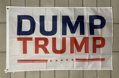 Dump Donald Trump Flag FREE USA SHIP Democrat Liberal Vote Blue Biden ...