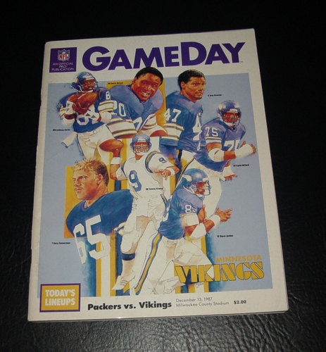 Green Bay Packers vs. Minnesota Vikings Gameday Program Dec. 13, 1987 ...