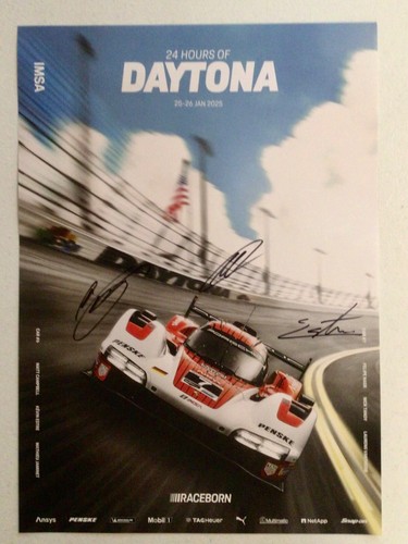 2025 ROLEX 24 AUTOGRAPHED POSTER #7 PENSKE PORSCHE TEAM NASR VANTHOOR ...