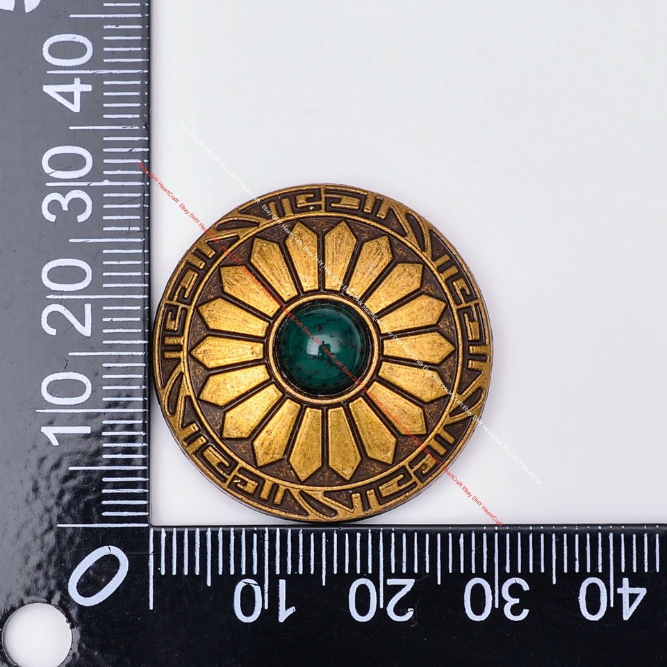 10X Brass Sun Flower Leathercraft Turquoise Concho Snap Button ...