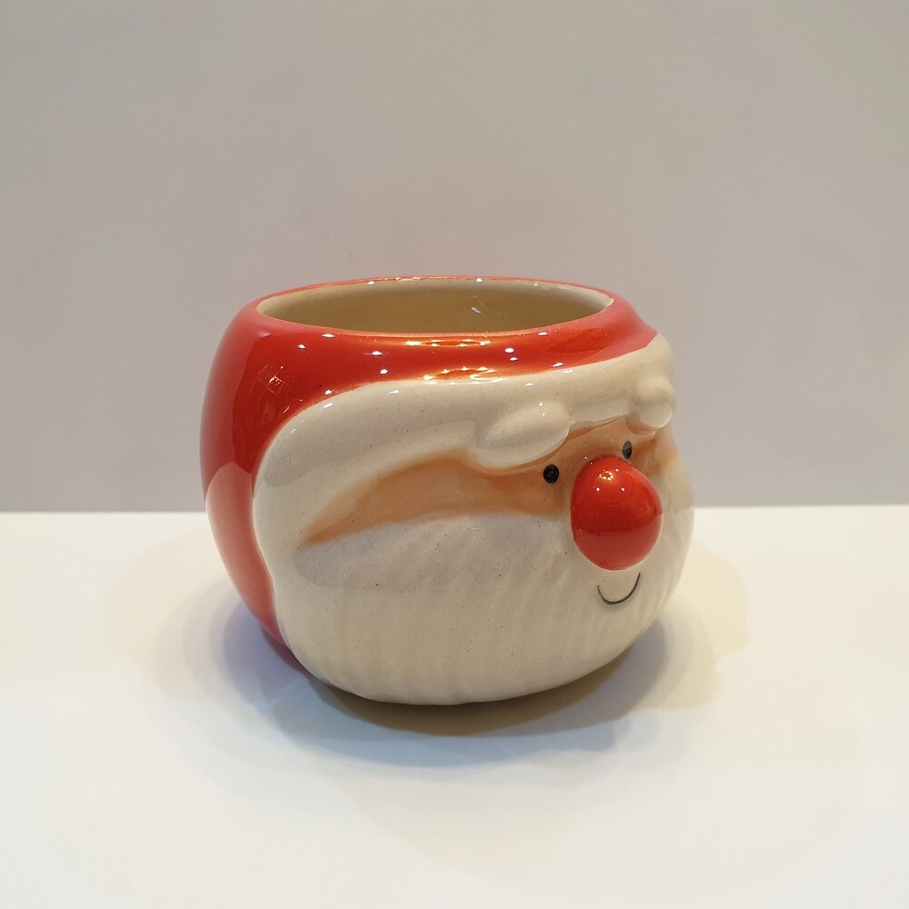 Santa Claus Figurine Vase Pot Ceramic Mini Plant Succulent Planter ...