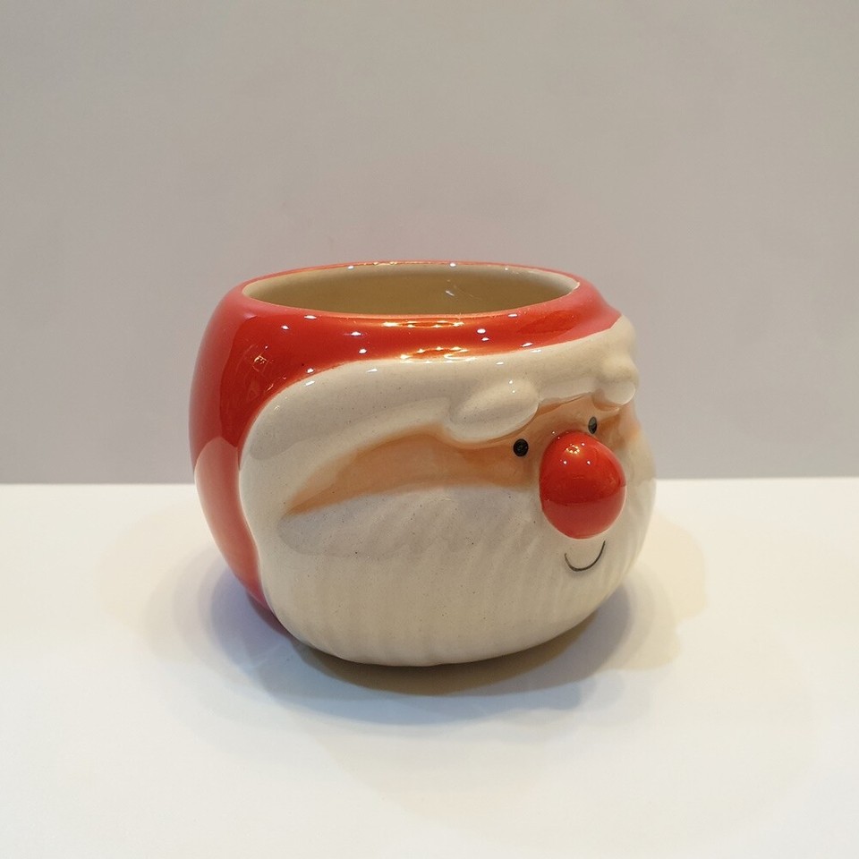 Santa Claus Figurine Vase Pot Ceramic Mini Plant Succulent Planter ...