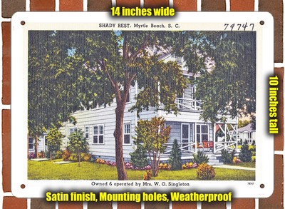 Metal Sign - South Carolina Postcard - Shady Rest, Myrtle Beach, S. C ...