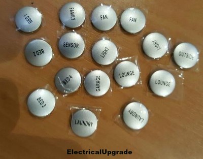 Genuine Clipsal Saturn Labelled Button Caps. Sold per Unit.Not suitable ...