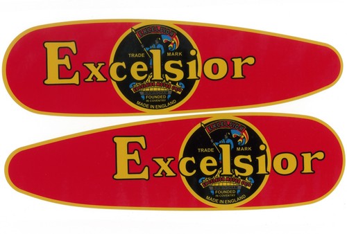 Excelsior Vintage Motorcycle 1930s Repro Tank Decals | eBay UK