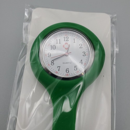 Nurse Watch Pin Brooch Silicone Green Lapel Jelly Cover Quartz Fashion ...