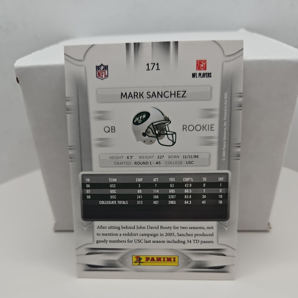 2009 MARK SANCHEZ RC Playoff Prestige Rookie Card! MINT CONDITION!! | eBay