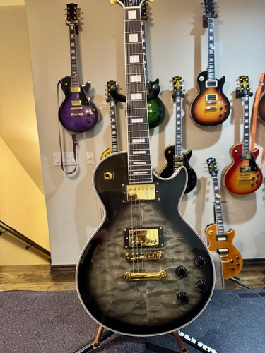 Chibson Custom LP Guitar 5A Quilted Maple Top Ebony fingerboard, Frets ...