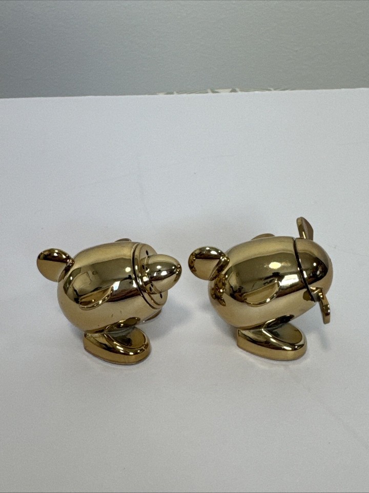Virgin Atlantic -Gold Salt & Pepper Shakers - Orville & Wilbur Planes ...