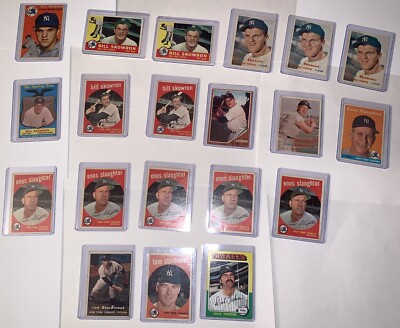 1950s 60s70s New York Yankees Topps 20 Original Authentic Vintage ...