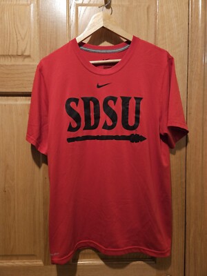 San Diego State University SDSU Nike Short Sleeve Shirt Red Mens Size ...