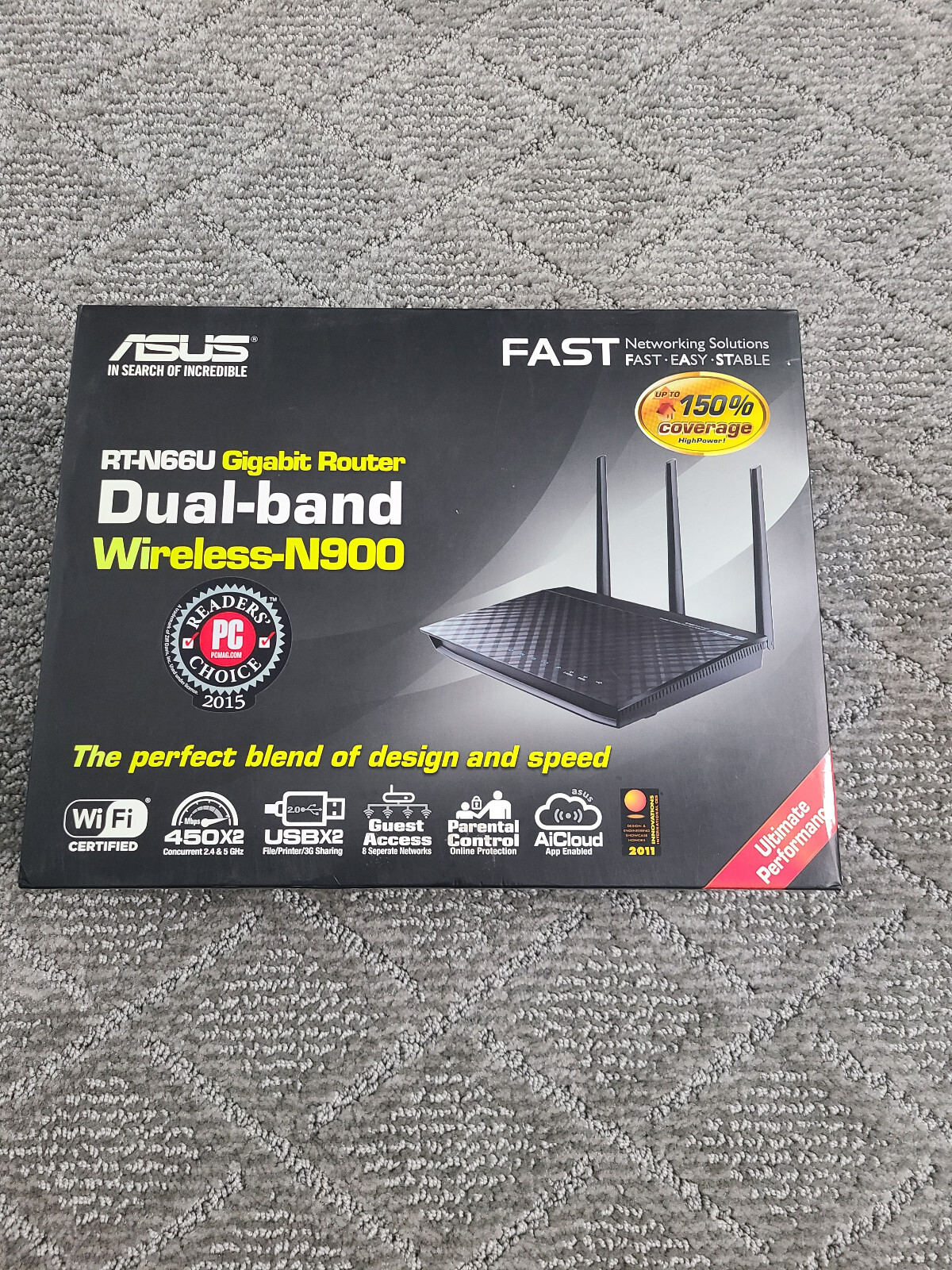 ASUS RT-N66U 450 Mbps 4-Port Gigabit Wireless N Router 886227037353 | eBay