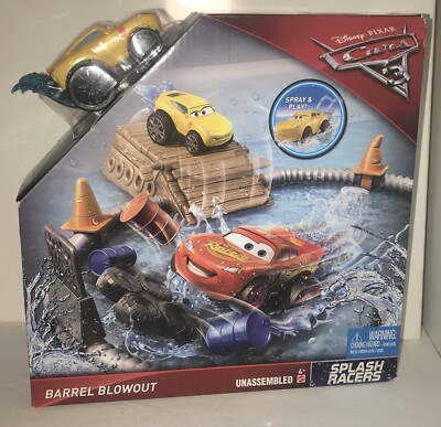 Disney Cars Cars 3 Splash Racers Barrel Blowout Bath Splashers Playset ...
