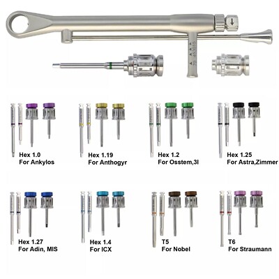Implant Screwdriver Hex Driver Dental Torque Wrench 3i Astra Zimmer ...