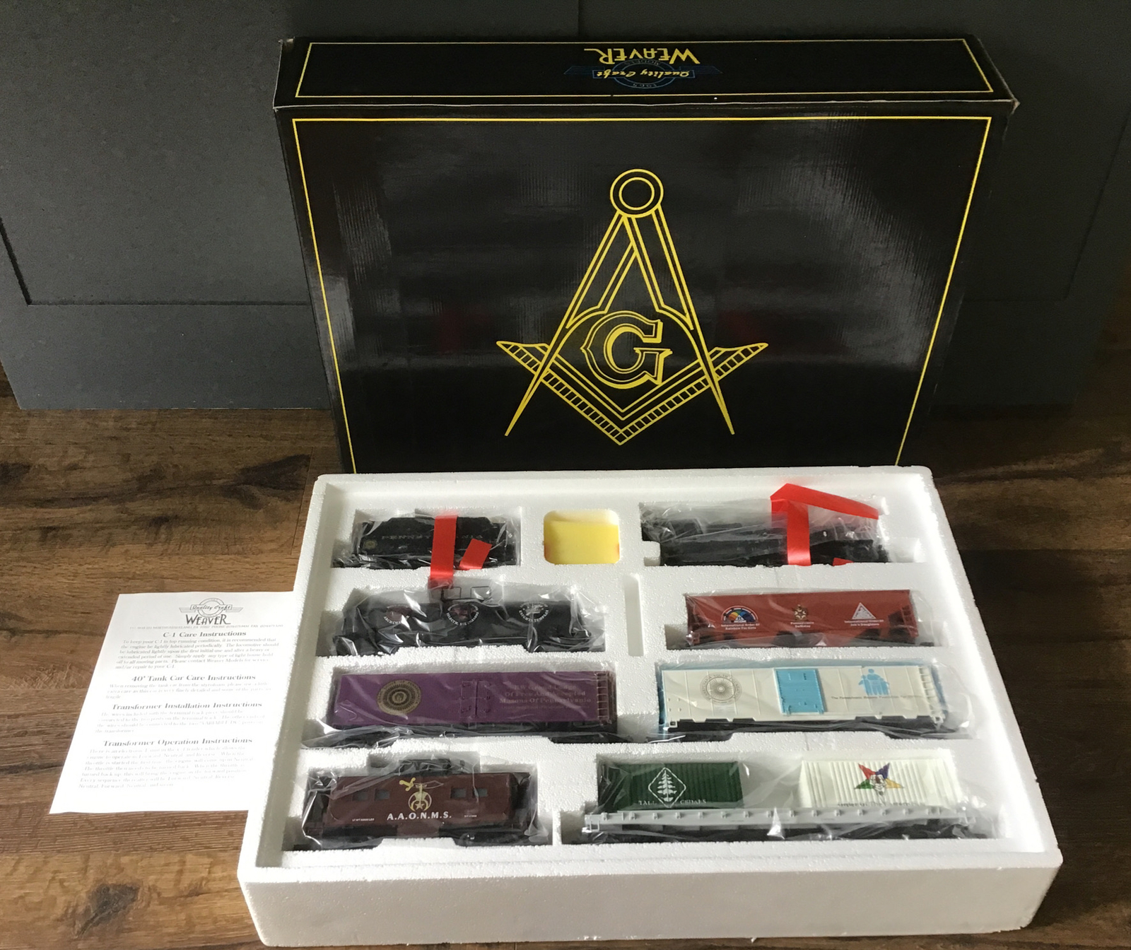 NEW WEAVER TRAIN SET O GAUGE MASON MASONIC GRAND LODGE SHRINERS PRR ...